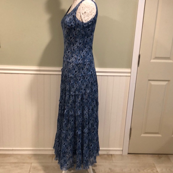 Kate Hill | Dresses | Kate Hill Tiered Maxi Dress Shades Of Blue | Poshmark